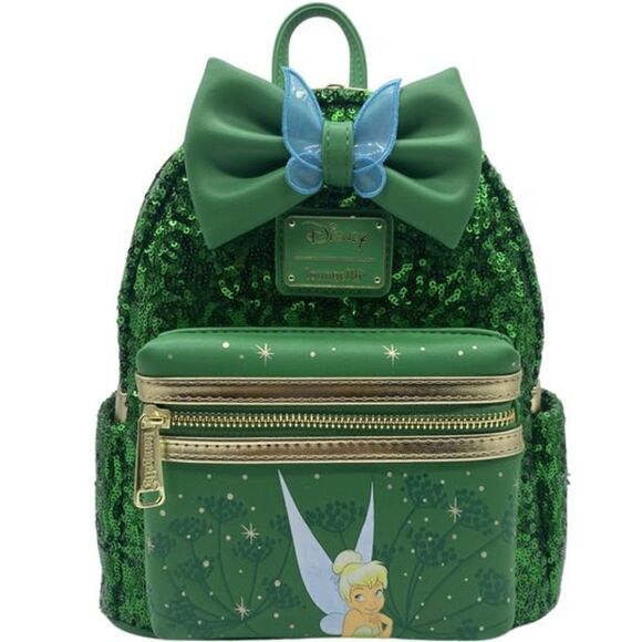 Loungefly | Bags | Loungefly Disneytinkerbell Green Sequin Mini ...